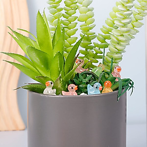 FRIUSATE 100 PCS Tiny Ducks Miniature Resin Duck Glow in The Dark Ducks Mini Figures Micro Landscape Aquarium Dollhouse Ornament Potted Plants DIY Decoration for Prank Party Favor, Ducks Luminous