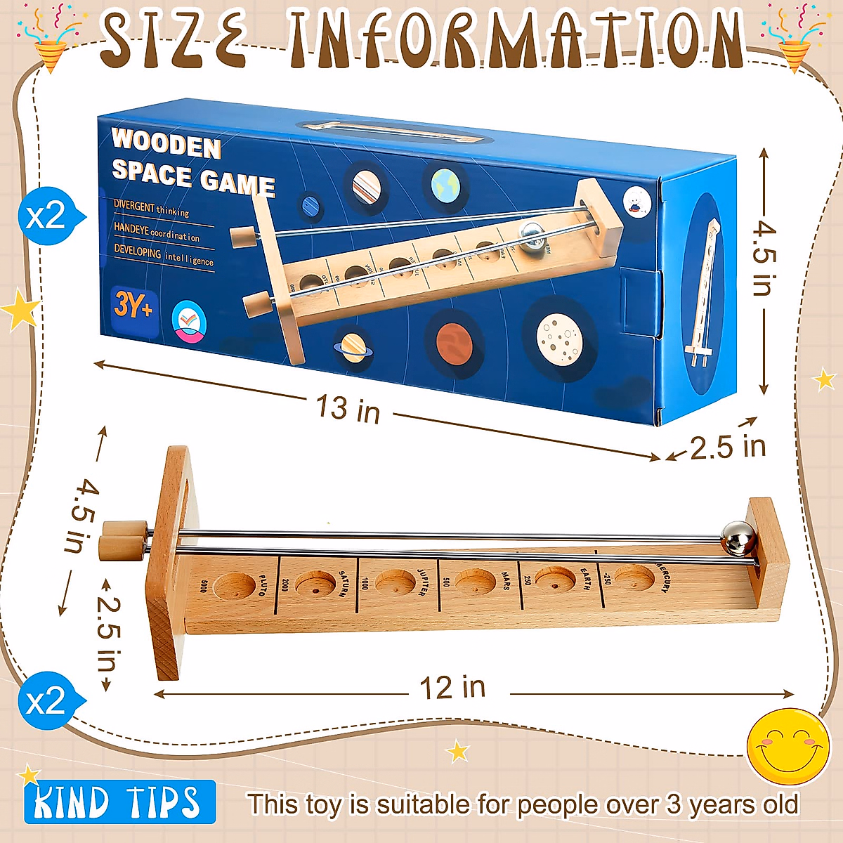 Deekin 2 Set Shoot The Moon Game Wooden Tabletop Games Classic Desktop Games for Teens Adults