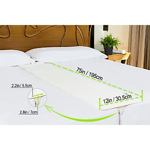 Insieme 12 inch Bed Bridge Twin to King Bed Converter - Bed Gap Filler King - Easily Combine Twins to Make a King or use as Split King Gap Filler for Adjustable Bed - Thin & Strapless King Maker