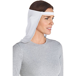 Coolibar UPF 50+ Unisex Windom UV Hat Drape - Sun Protective (One Size- White)