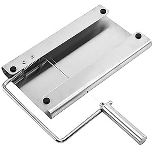 Dependable Industries inc. Essentials Stainless Steel Cheese Slicer Board Multifunctional Butter Cutter Meats Loaf Bread with 5 Replacement Wires for Kitchen