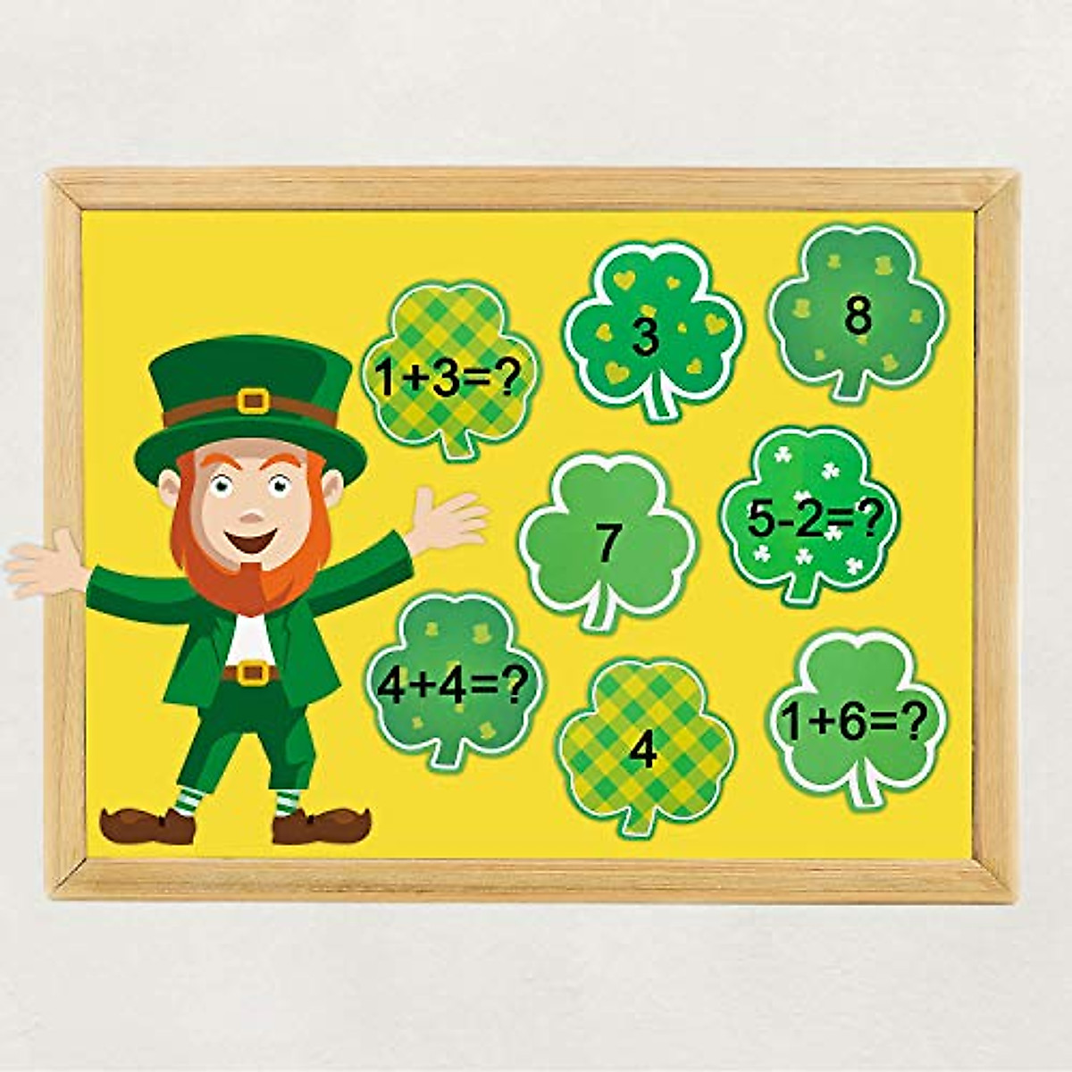 36 Pcs Shamrocks Clover Cut-Outs for St. Patrick's Day Classroom Party Decoration