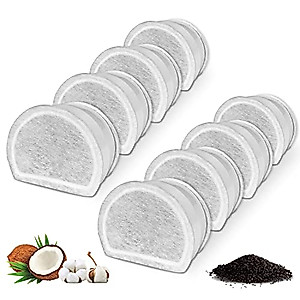 NautyPaws Cat Water Fountain Filters for PetSafe Drinkwell Avalon, Pagoda, Sedona & Seascape Fountains, for Cat Dog Water Fountain Dispensers, 8-Pack