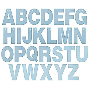 Blue Glitter Custom Banner Kit with 3x Letters Set, 2x Numbers 0-9, 10 Hearts, 10 Stars, DIY Pennant Garland for Birthday Party Decorations, Wedding Supplies (125 Pcs)