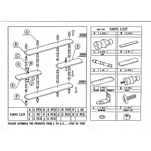 Frenchi Home Furnishing Kid's 3-Tier Wall Shelves