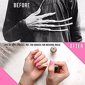 Iridesi Professional Mini Blue Finger Nail Files 120/240 Washable Emery Boards 3-1/2 Inches Long 12 Fingernail Files Per Pack