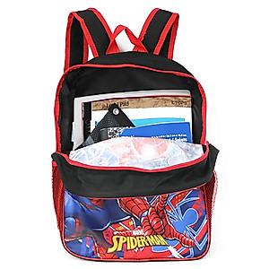 Ruz Spiderman Boys 16 Inch Backpack (Red-Blue)