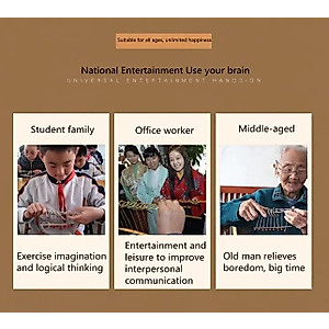 Luban Lock Educational Intellectual Toys, Traditional Brain Teaser, Classical Puzzle Magic Toy, Mind, IQ, and Logic Test and Handheld Disentanglement Games for Kids Teens and Adults. (B)