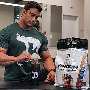 DRAGON PHARMA Mass Phorm, Ultimate Mass Gain Catalyst, 50g Protein Matrix, 200g of Complex Carbohydrates, Over 1,000 Calories Per Serving (20 Servings, Vanilla Milkshake)