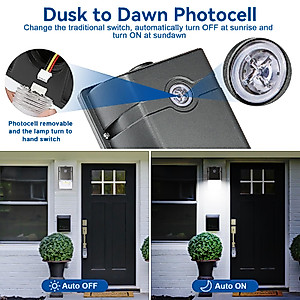 LTBLIGHT Upgrade 35W Dusk to Dawn Outdoor Lighting, Wall Pack Led Exterior Light with Photocell Sensor, 4750LM 5000K Bright Led Outdoor Wall Lights for House Garage, ETL Certified - 2 Pack