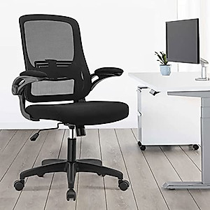 QY Ergonomic Office Chairs Mesh Office Chair Adjustable Armrest Lumbar Support Lift Swivel Tilt Function Comfortable Mesh Computer Chair with Height Adjustment Swivel Executive Task Chair