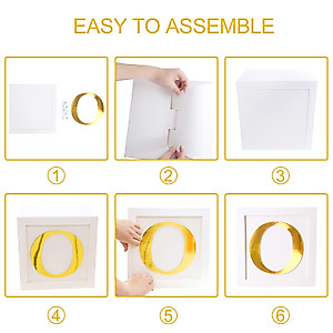 First Birthday Decorations for Girl Boy - 3pcs Stereoscopic Balloon Boxes with ONE Letters for Baby 1st Birthday Party Supplies, Baby Cube Blocks for ABC Photography Props Table Centerpiece