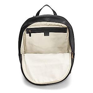 Gucci, Pre-Loved Black Leather Logo Print Backpack Medium, Black