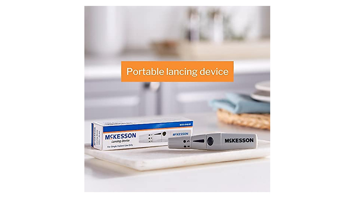 McKesson Adjustable Depth Lancing Device for Precise Blood Sampling