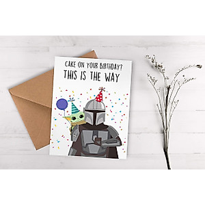 BALOR, This Is The Way Cake On Your Birthday Card For Her,Card For Him,Birthday Gift,Funny Birthday,Merchandise,40th Bday,50th Bday,60th Bday,4.25 x 5.5 Folded Cardstock Greeting Card