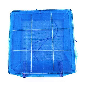 Enshey 4 Layers Folding Fish Mesh Hanging Drying Net Durable Drying Rack Multifunctional Fish Vegetable Dishes Dryer Net Drying Rack Holder Dryer Mesh Bag (19.6 x 19.6 x 25.6 inch)