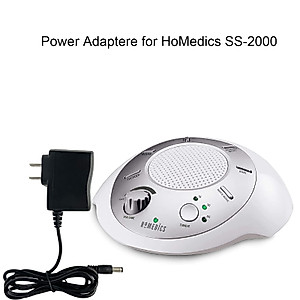 LEFXMOPHY SS-2000A Power Adapter Replacement for HoMedics SS-2000 White Noise Sound Machine AC 6V Black Supply with 4ft Cord