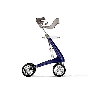 Medline byACRE Ultralight Carbon Fiber Rollator with Backrest, Blue