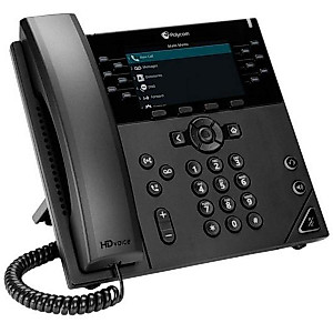 Poly - VVX 450 Business IP Phone (Polycom) - 12-Line, Color IP Desk Phone with Handset - POE - 4.3" Color LCD Display