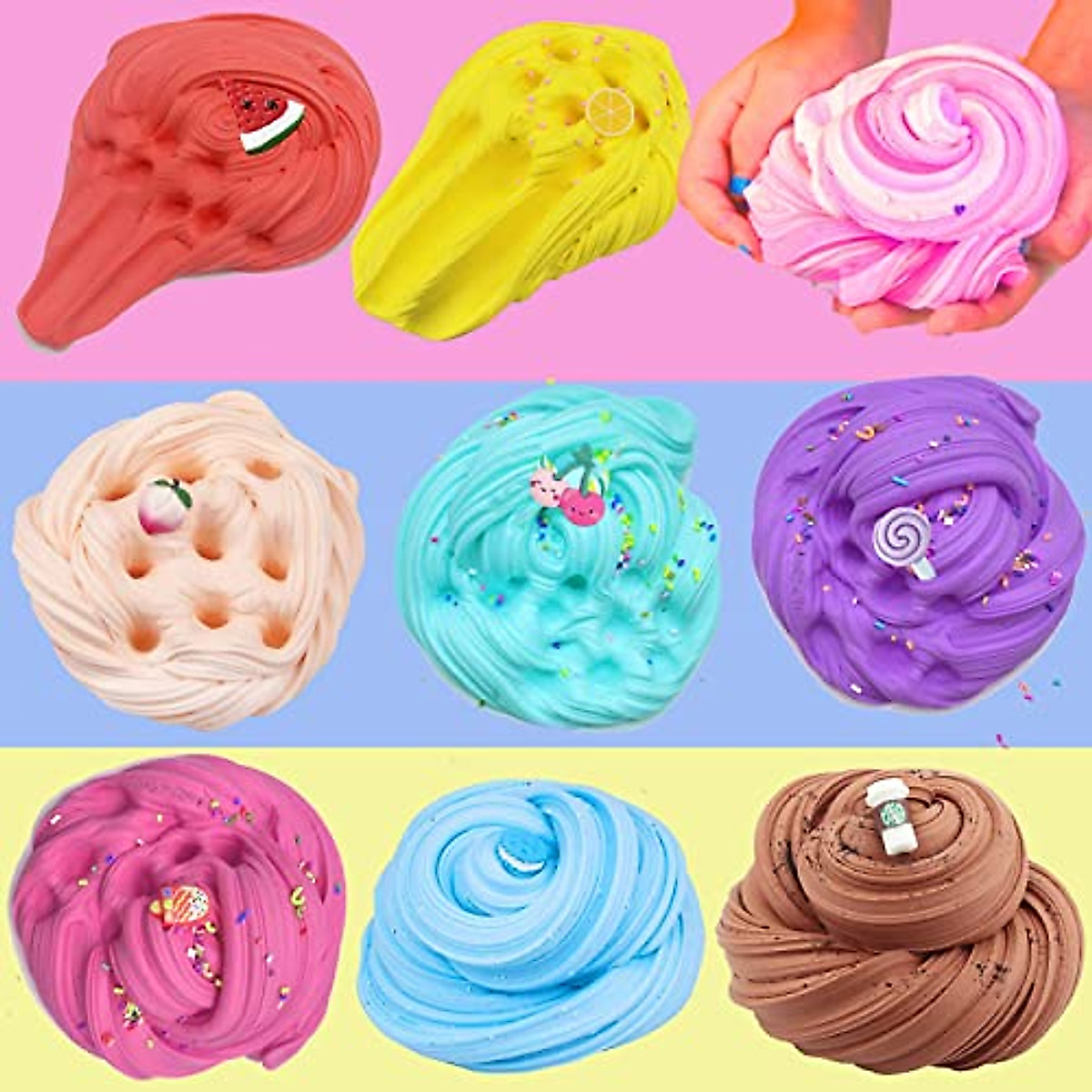 Butter Slime Kit for Girls and Boys 11pack with Scent,Stretchy and Non-Sticky,Stress Relief Toy,Birthday Gift and Party Favors