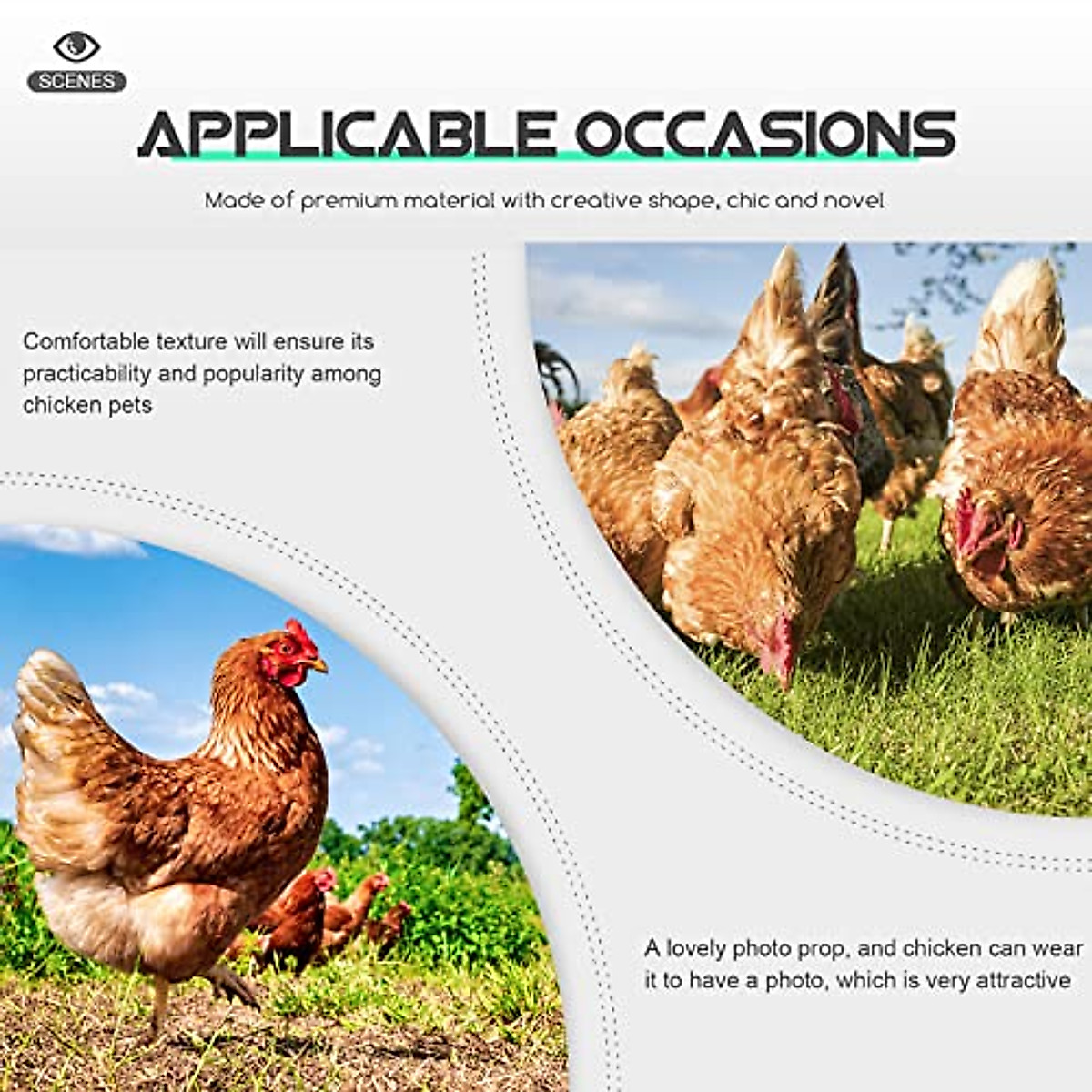 PATKAW Chicken Hats 6pcs Chicken Hats Hamster Hat with Adjustable Elastic Chin Strap Novel for Hens Rooster Lizard Guinea Pig Rat Duck Parrot Poultry Bird Parakeets Chick Tiny Pet Chicken Helmet