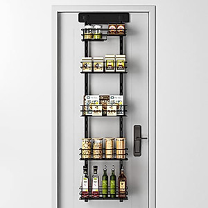 ODesign 5 Tiers Shower Caddy Organizer Bathroom kitchen Shelves Storage Basket Wall Mounted - Black