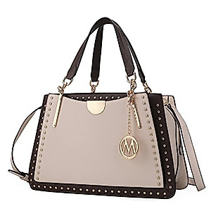 MKF Collection Crossbody Satchel bags for Women, Pu Leather Shoulder PocketBook Handbag Lady Top Handle Purse