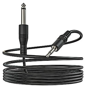 3.5mm Male to 6.35mm 1/4" Male Mono Audio Cable with Compatible for Headphones,Mobile Phone,iPod, Laptop,Guitar, Electronic Drum, Instrument, Amplifiers & More. 3M/10ft.