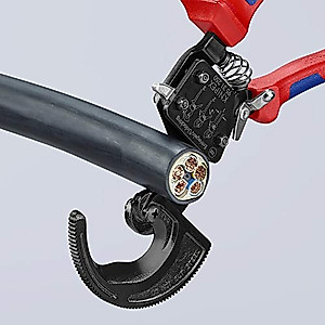 KNIPEX Ratcheting Cable Cut and Dismantling Knife-1000V Insulated Bundle