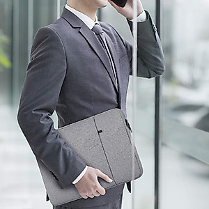 NIDOO 12" 13 inch Laptop Sleeve Case for 12.9" iPad Pro M1 M2 / 13" 13.6" MacBook Air/Surface Pro 7 8 9 X / 11.5" Lenovo Tab P11 Pro Tablet/ThinkPad Z13 / 13.4" Dell XPS 13 Plus/Galaxy Grey