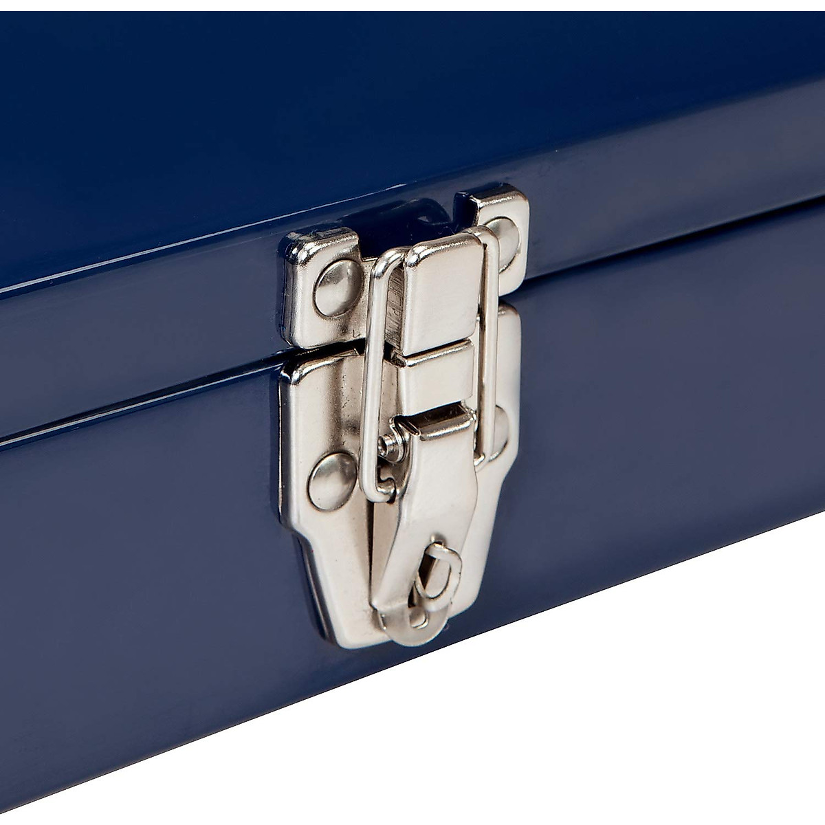 TCE ATB102U Torin 16" Hip Roof Style Portable Steel Tool Box with Metal Latch Closure, Blue