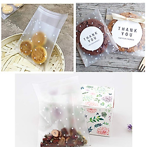 Greengoal 200pcs Resealable Cellophane Bags, Resealable Plastic Bags, Self Sealing Cello Bags - for Bakery, Candle, Soap, Cookie Poly Bags - 4x4 inch