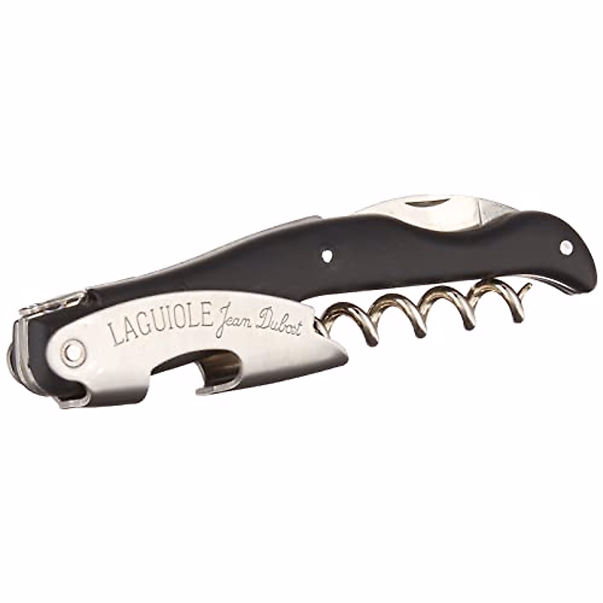 Jean Dubost Laguiole Wine Waiter with Handle in a Metal Box, Black