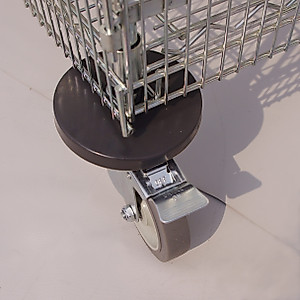 HIGOOD Wire Security Cart with Adjustable Shelves, Heavy Duty Rolling carts,1,000 lb Load Capacity, 52 inx27 inx69 in