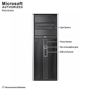 HP Elite 8200 Tower Business Desktop Computer PC, Intel Quad Core i7-2600 up to 3.8GHz, 16G DDR3, 1T, DVDRW, WiFi, BT, DP, VGA, Windows 10 Pro 64 Bit Language Supports English/Spanish/French(Renewed)