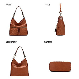 MKF Collection Shoulder Bag for Women, Vegan Leather Fashion Handbag Hobo Purse