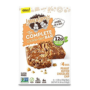 Lenny & Larry's The Complete Cookie-Fied Bar, Peanut Butter Chocolate Chip, 45g - Plant-Based Protein Bar, Vegan and Non-GMO, Pack of 9