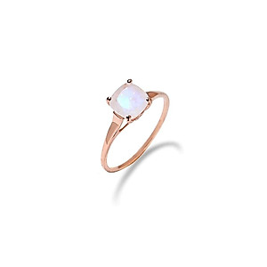 YoTreasure 1.88 Cts Rainbow Moonstone Solid 10k Rose Gold Ring Jewelry