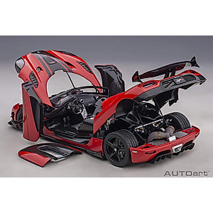 Autoart Koenigsegg Agera RS Chili Red with Black Accents 1/18 Model Car