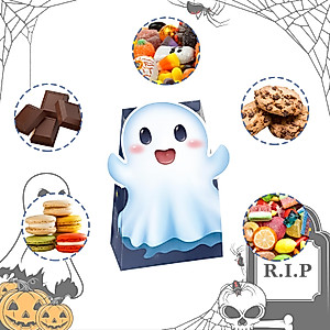 FRIDAY NIGHT 24 Pieces Halloween Ghost Candy Boxes Starry Sky Goodie Treat Gift Box Kids Birthday Halloween Party Favor for Trick or Treat