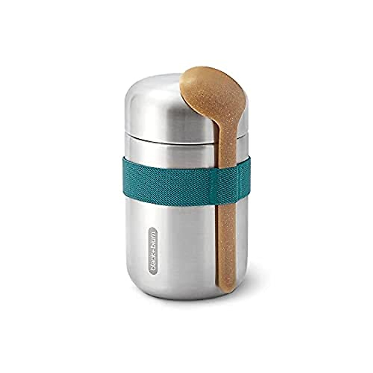BLACK + BLUM Vacuum Food Flask Leak Proof Insulated Stainless-Steel Lunch Container with Ladle Spoon Ideal for Hot and Cold Food, 400 ml / 13.5 fl oz, Ocean