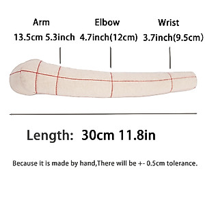 Parfumfloral Dress Form Soft arms for Sewing Female Dress Form Cotton Fabric Fully pinnable (NOT Adult Size 30cm) Sewing arm Long Sleeve Draping Mannequin Hand (Beige, 1:2)