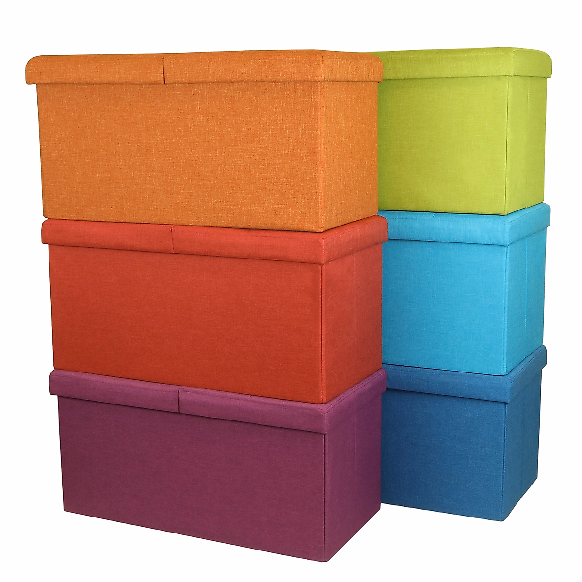 Otto & Ben Mellow 30" Storage Ottoman - SMART LIFT Top, Upholstered Tufted Ottomans Bench Foot Rest for Bedroom, Amber Orange