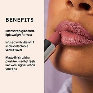 Winky Lux Matte Lip Velour, 24-Hour Long Lasting Lipstick, Hydrating with Castor Seed Oil and Vanilla for Everyday Wear. 0.14 Oz, Pippy