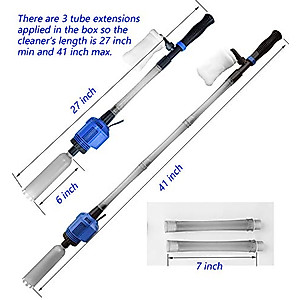 YADICO Auto Electric Aquarium Gravel Cleaner, 3 in 1 Automatic Sludge Extractor for Fish Plant Tanks