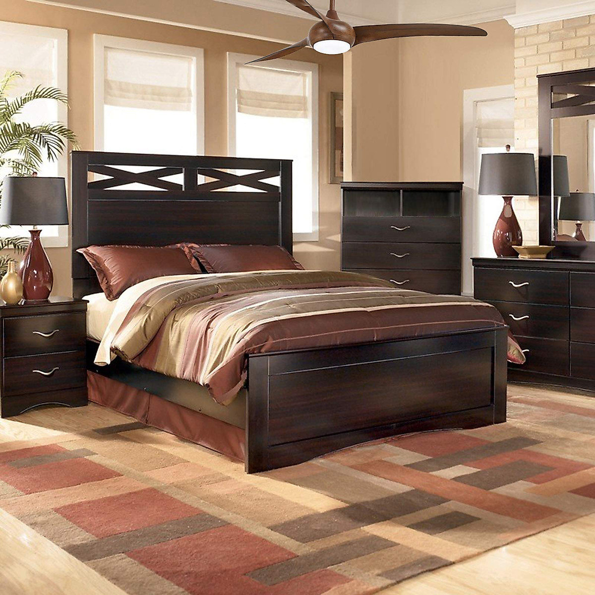 MINKA-AIRE F848-DK Light Wave 65" Ceiling Fan, Distressed Koa Finish with Remote and Additional Wall Control