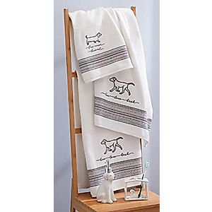 SKL Home by Saturday Knight Ltd. Fur Ever Friends 2-Piece Hand Towel Set, White