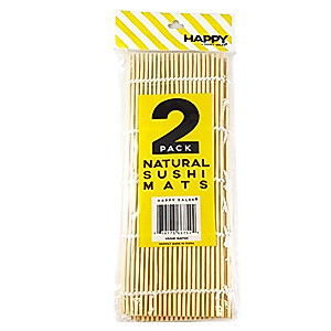 Happy Sales HSSM-NAT01, Bamboo Sushi Natural 2 pc Mats