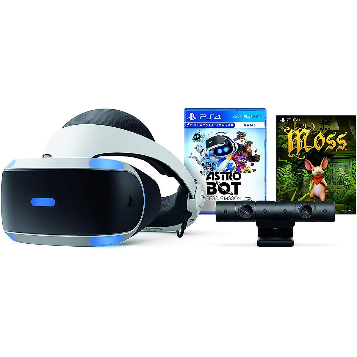 PlayStation VR - ASTRO BOT Rescue Mission + Moss Super Bundle: PlayStation VR headset, PlayStation Camera, Demo Disc 2.0, ASTRO BOT Rescue Mission + Moss