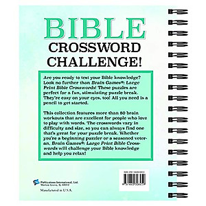 Brain Games - Large Print Bible Crosswords (Brain Games - Bible)